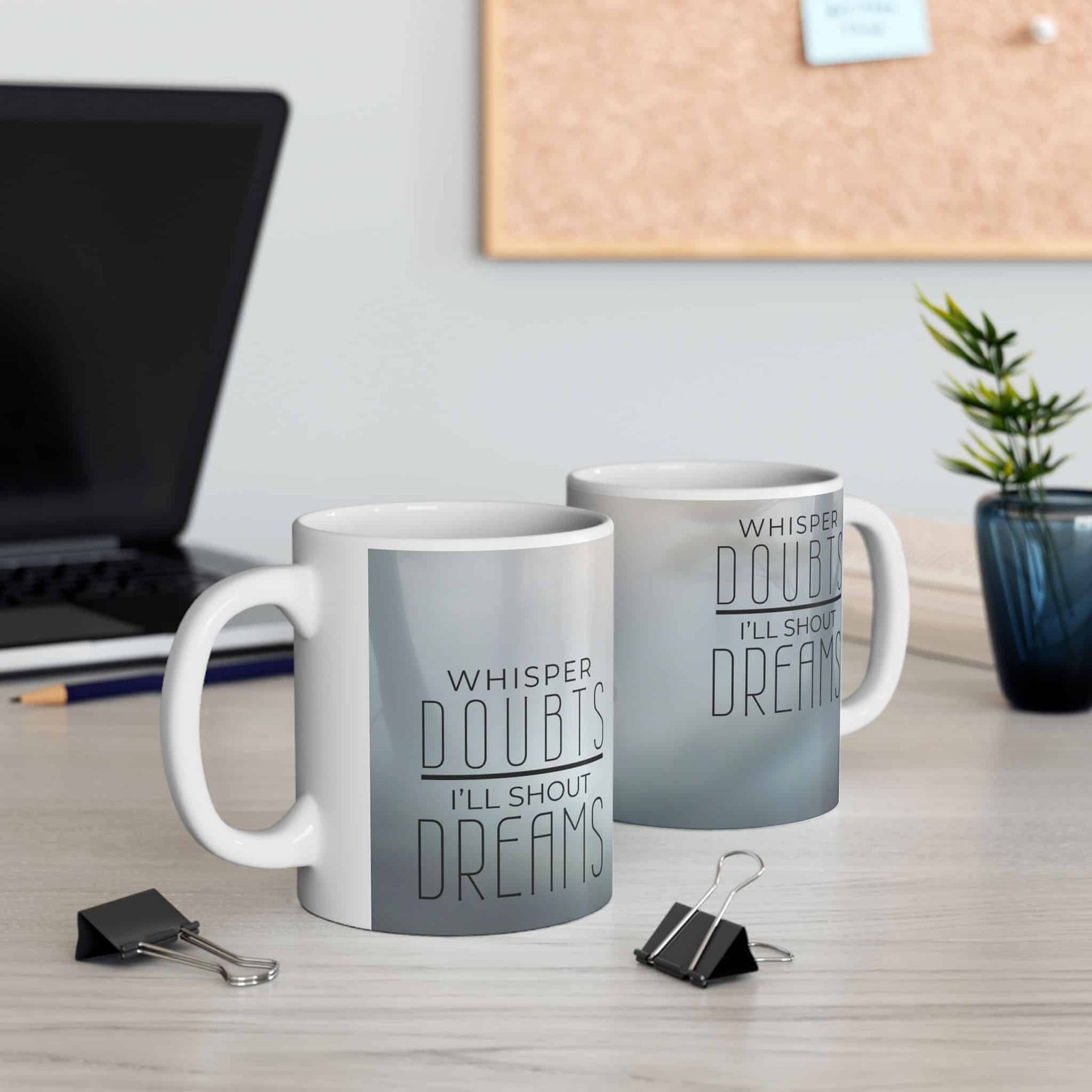 Custom Ceramic Coffee Mug with Inspirational Quote