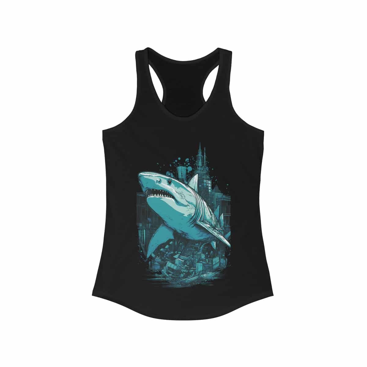 Sharkitect Tank Top - Funny Tee Shirt for Women - Slim Fit ...