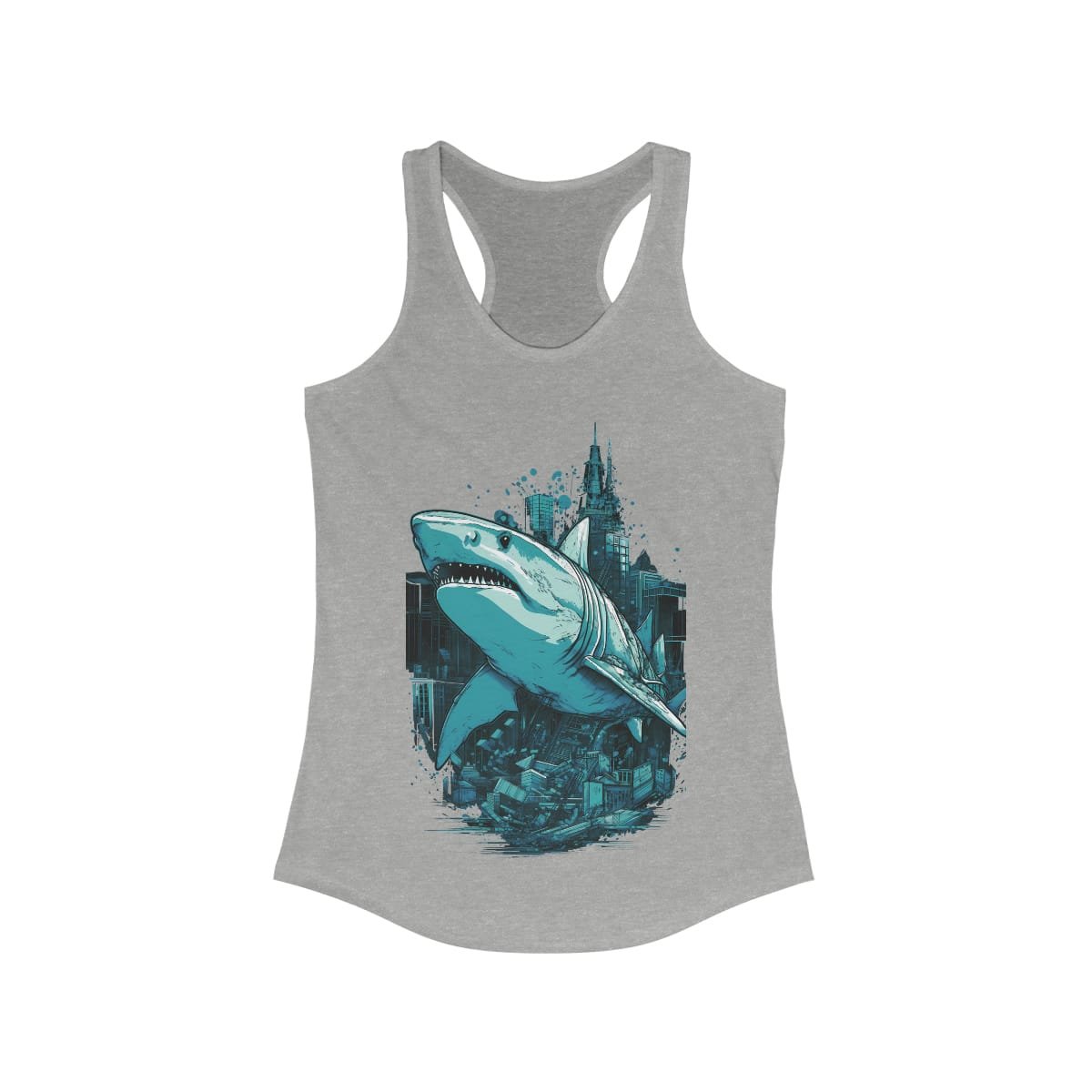 Sharkitect Tank Top - Funny Tee Shirt for Women - Slim Fit ...