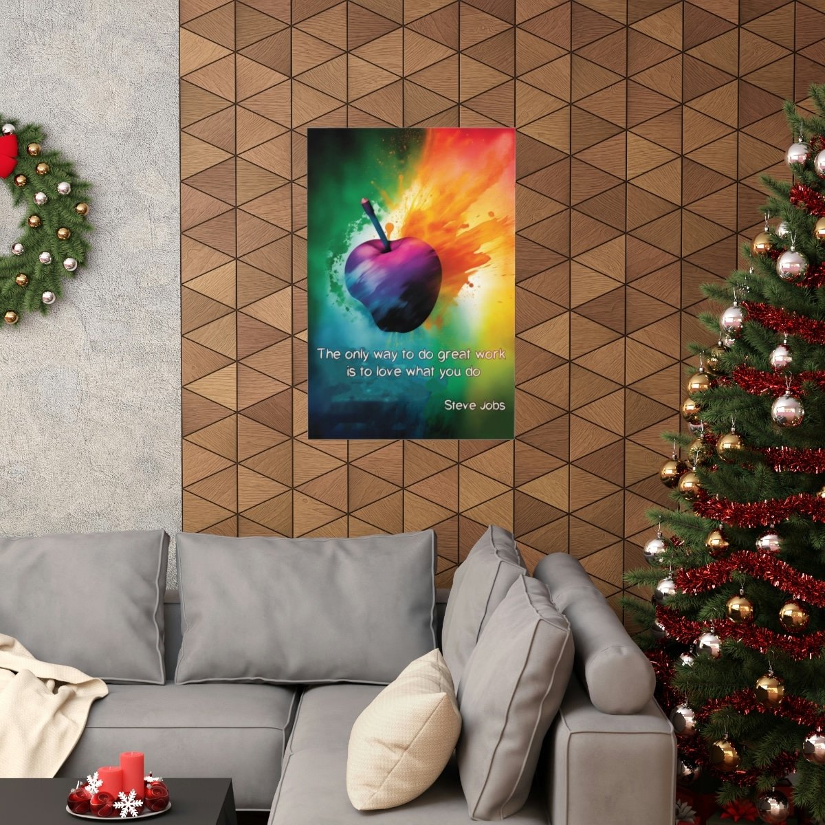 Steve Jobs Quote Poster - "The Only Way To Do Great Work Is To Love ...