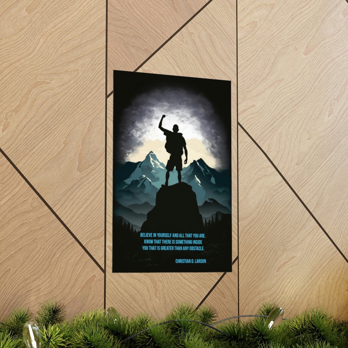 Unleash Your Inner Strength: Inspiring Victory Poster with Christian D ...