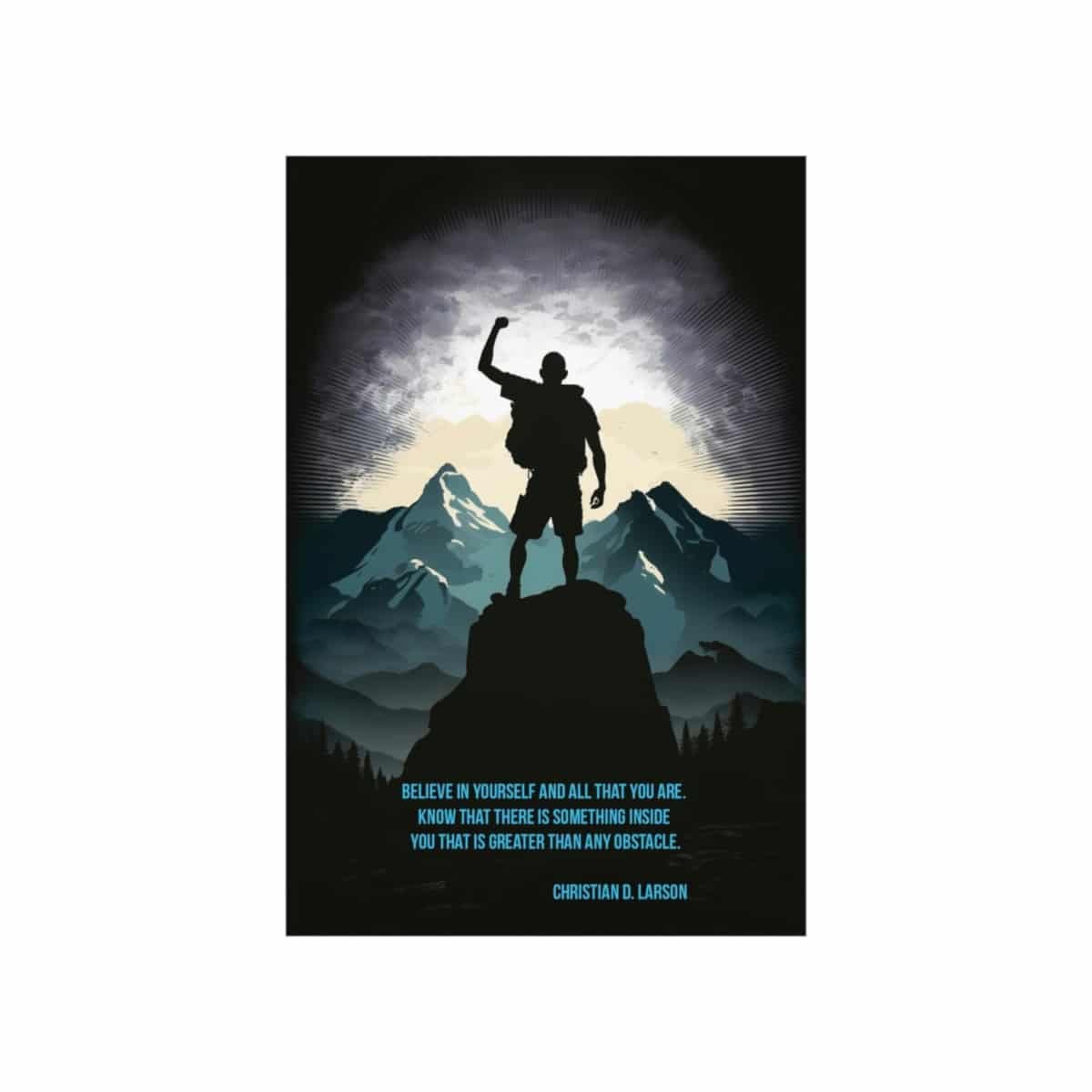 Unleash Your Inner Strength: Inspiring Victory Poster with Christian D ...