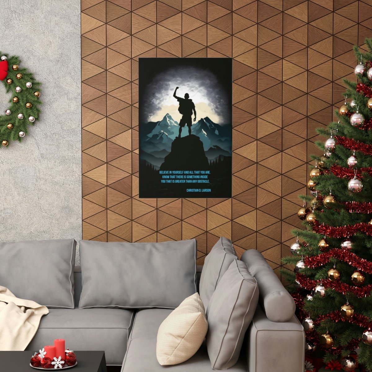 Unleash Your Inner Strength: Inspiring Victory Poster with Christian D ...